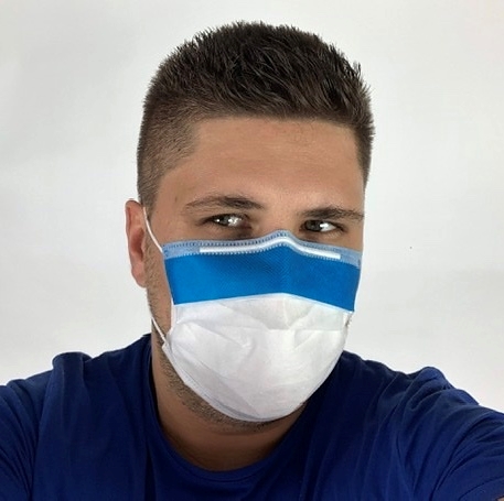 Respirační chirurgická rouška s drátkem a páskem proti zamlžení brýlí ...